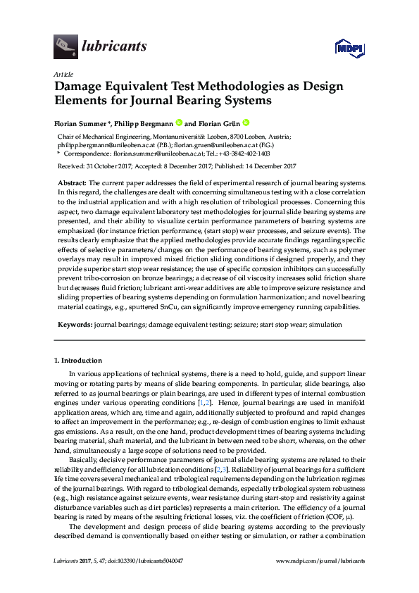 (PDF) Damage Equivalent Test Methodologies as Design Elements for ...