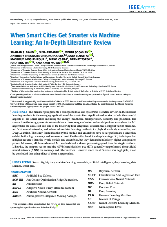 (PDF) When Smart Cities Get Smarter via Machine Learning: An In-Depth ...
