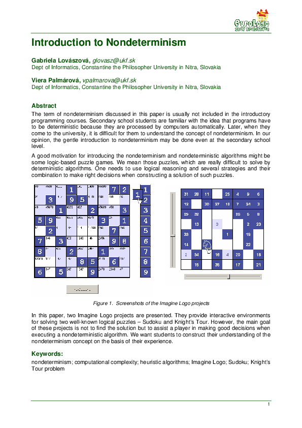 (PDF) Introduction to Nondeterminism