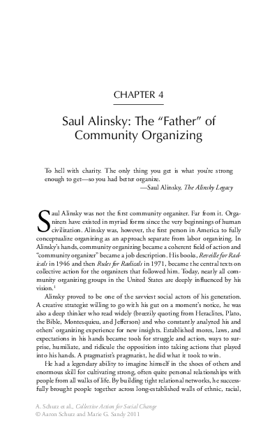 (PDF) Saul Alinsky: The “Father” of Community Organizing