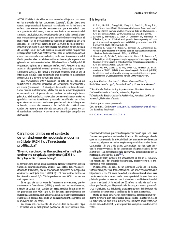 (PDF) Carcinoide tímico en el contexto de un síndrome de neoplasia ...