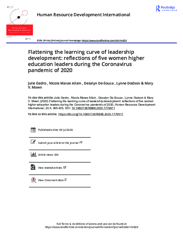 (PDF) Flattening the learning curve of leadership development ...