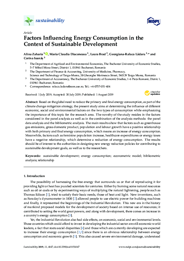 (PDF) Factors Influencing Energy Consumption in the Context of ...