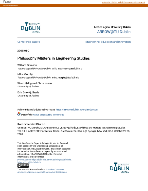 (PDF) Philosophy matters in engineering studies