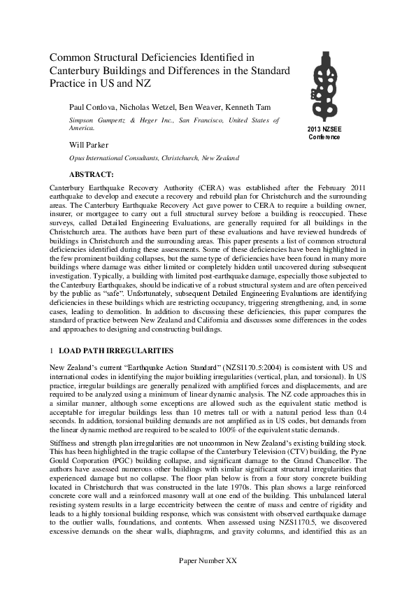 (PDF) Common Structural Deficiencies Identified in Canterbury Buildings ...