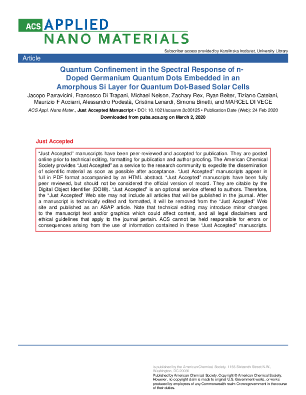 (PDF) Quantum Confinement in the Spectral Response of n-Doped Germanium ...
