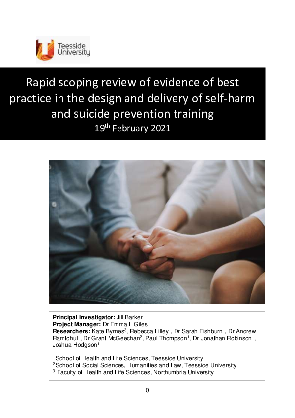 (PDF) Rapid scoping review of evidence of best practice in the design ...