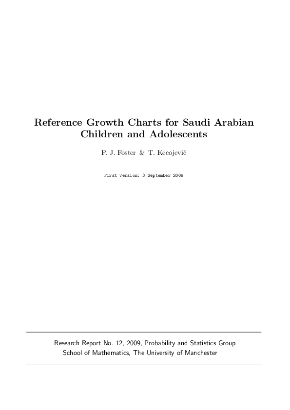 (PDF) Reference Growth Charts for Saudi Arabian Children and Adolescents