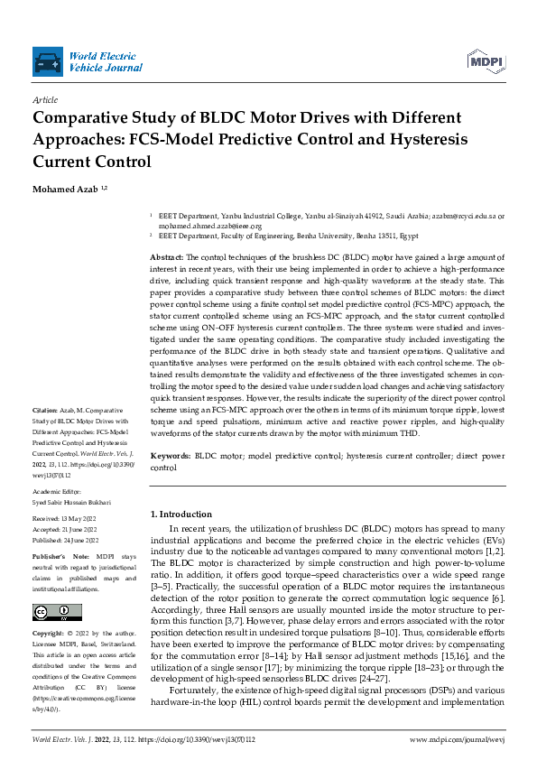 (PDF) Comparative Study of BLDC Motor Drives with Different Approaches ...