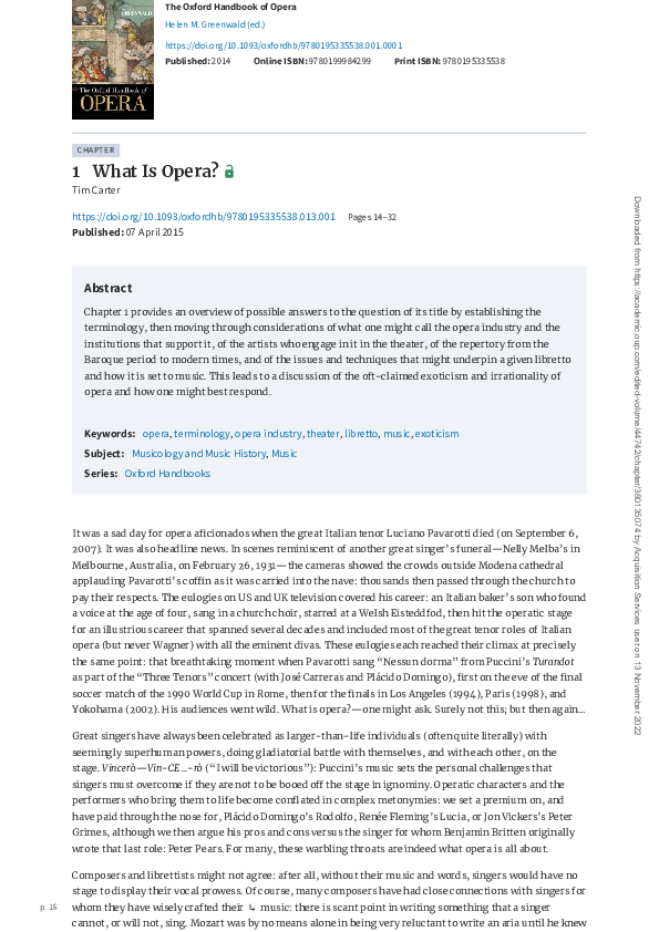 (PDF) What Is Opera