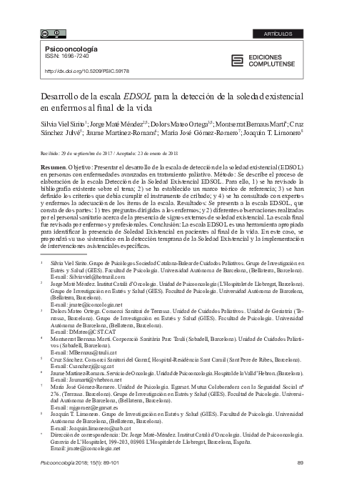 (PDF) Desarrollo de la escala "EDSOL" para la detección de la soledad ...