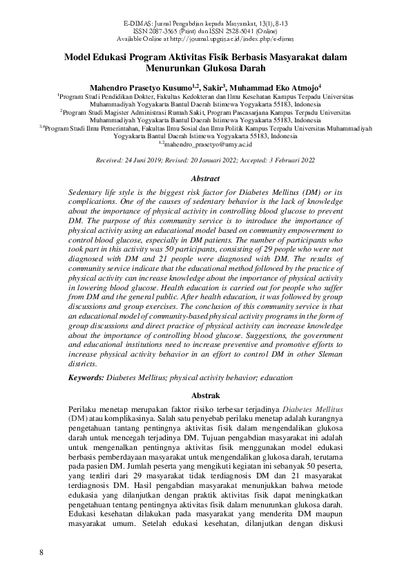 (PDF) Model Edukasi Program Aktivitas Fisik Berbasis Masyarakat dalam ...