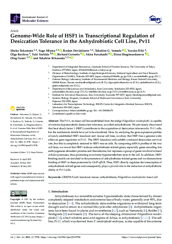 (PDF) Genome-Wide Role of HSF1 in Transcriptional Regulation of ...