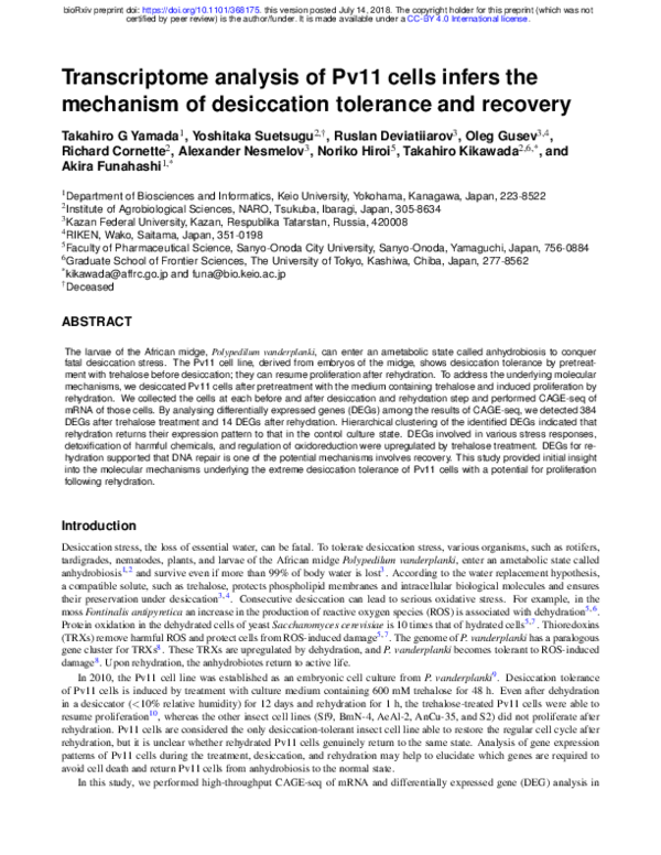 (PDF) Transcriptome analysis of Pv11 cells infers the mechanism of ...
