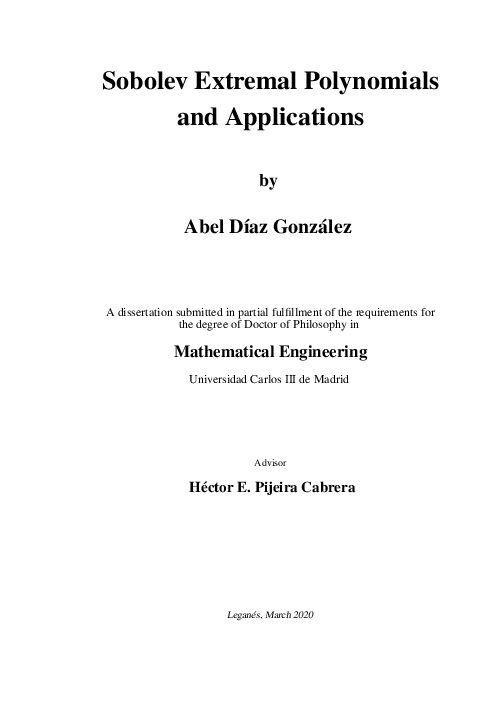 (PDF) Sobolev extremal polynomials and applications