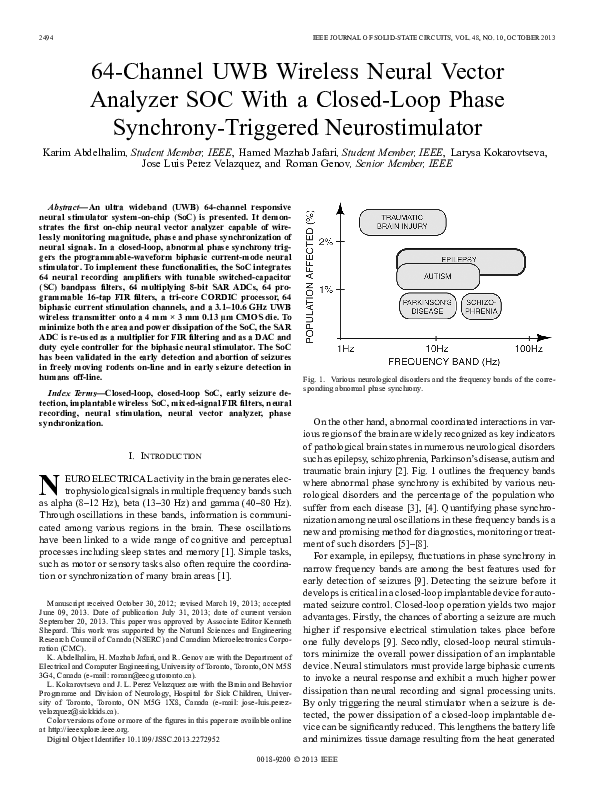 (PDF) 64-Channel UWB Wireless Neural Vector Analyzer SOC With a Closed-Loop Phase Synchrony ...