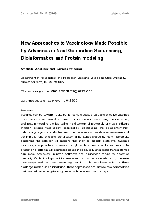 (PDF) New Approaches to Vaccinology Made Possible by Advances in Next ...
