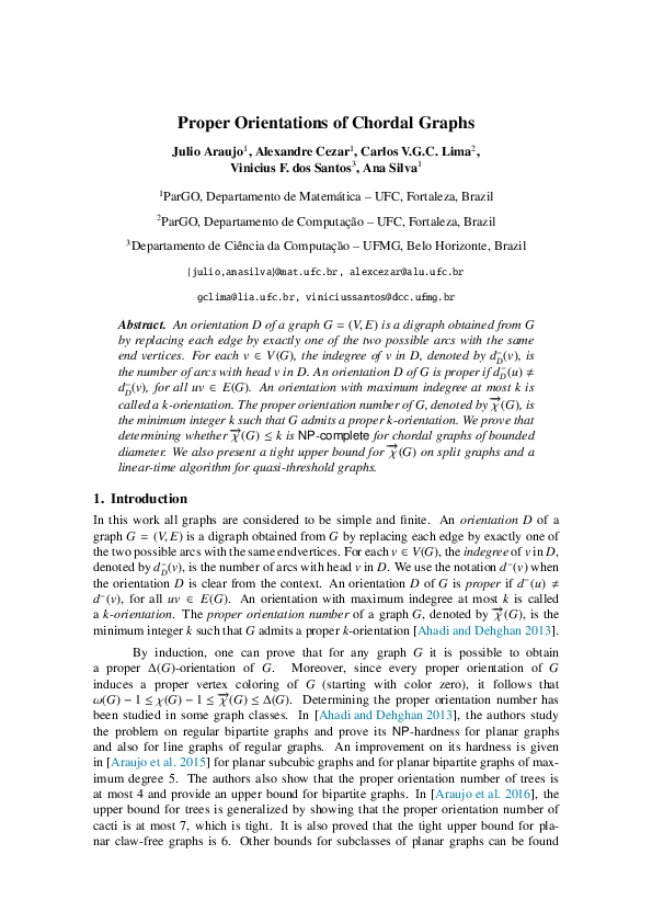 (PDF) Proper Orientations of Chordal Graphs | Alexandre Cezar - Academia.edu