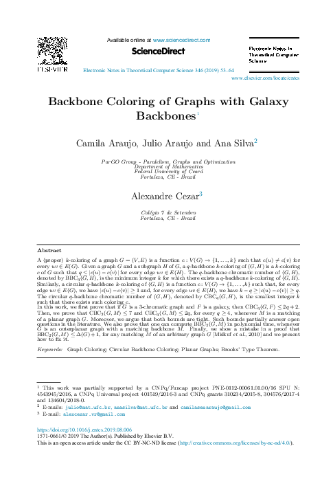 (PDF) Backbone Coloring of Graphs with Galaxy Backbones