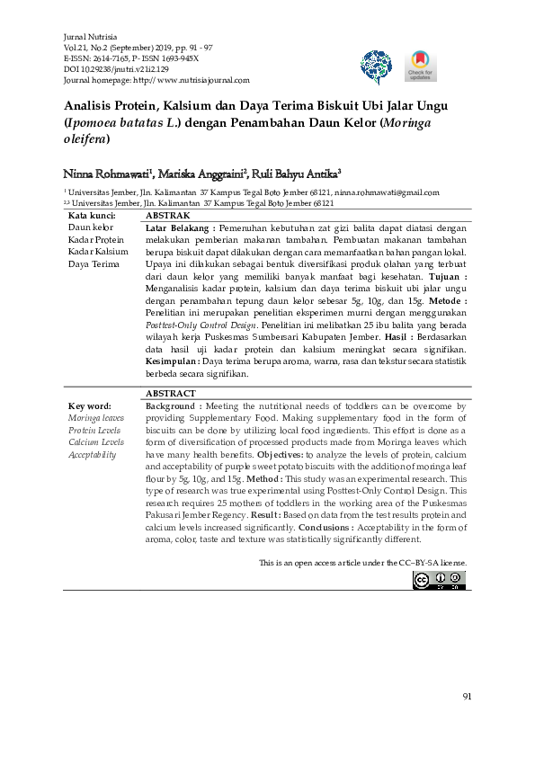 (PDF) Analisis Protein, Kalsium dan Daya Terima Biskuit Ubi Jalar Ungu (Ipomoea batatas L ...