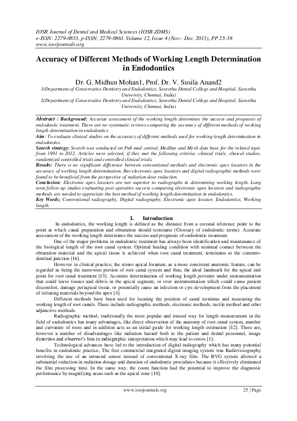 (PDF) Accuracy of Different Methods of Working Length Determination in ...
