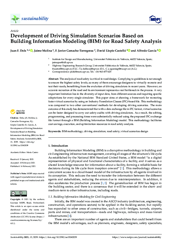 (PDF) Development of Driving Simulation Scenarios Based on Building ...