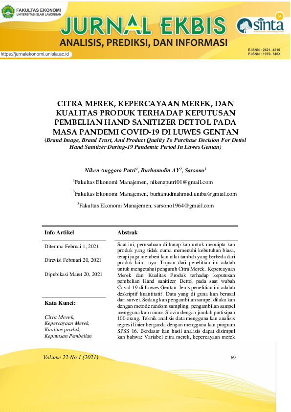 (PDF) CITRA MEREK, KEPERCAYAAN MEREK, DAN KUALITAS PRODUK TERHADAP KEPUTUSAN PEMBELIAN HAND ...