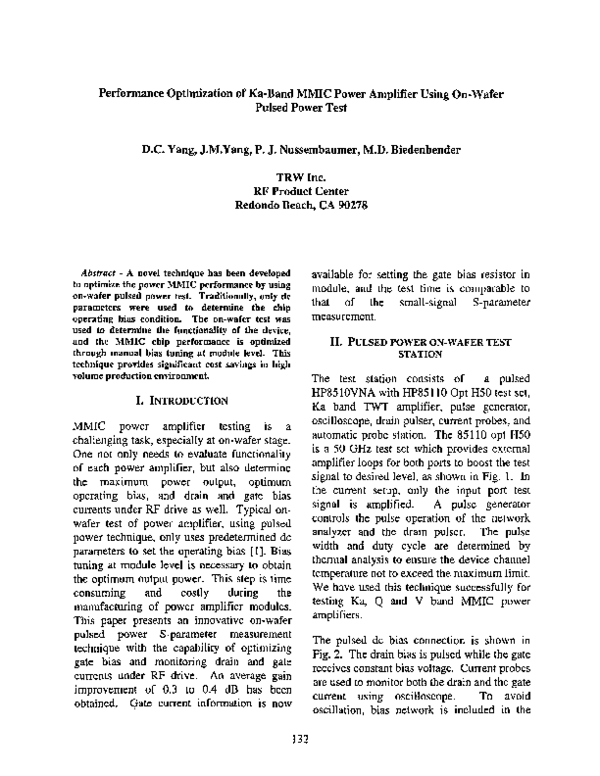 (PDF) Ka-Band MMIC Power Amplifier Optimization