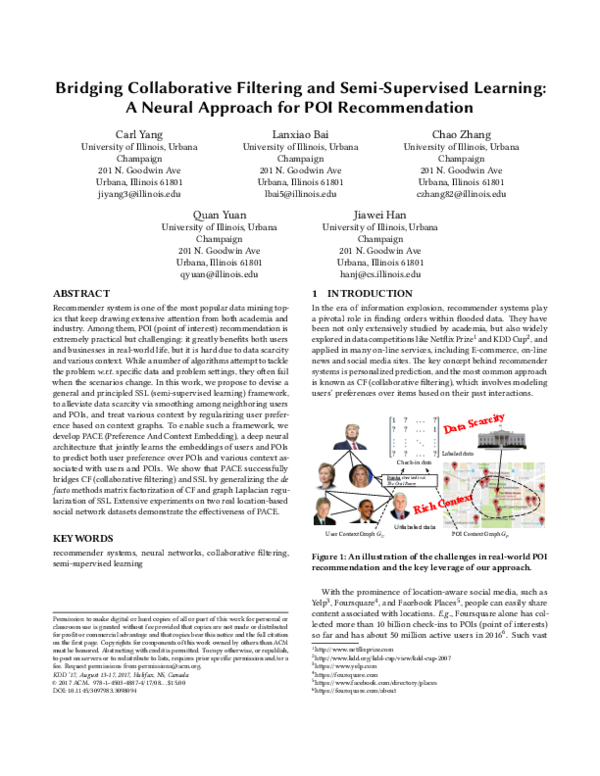 (PDF) Bridging Collaborative Filtering and Semi-Supervised Learning