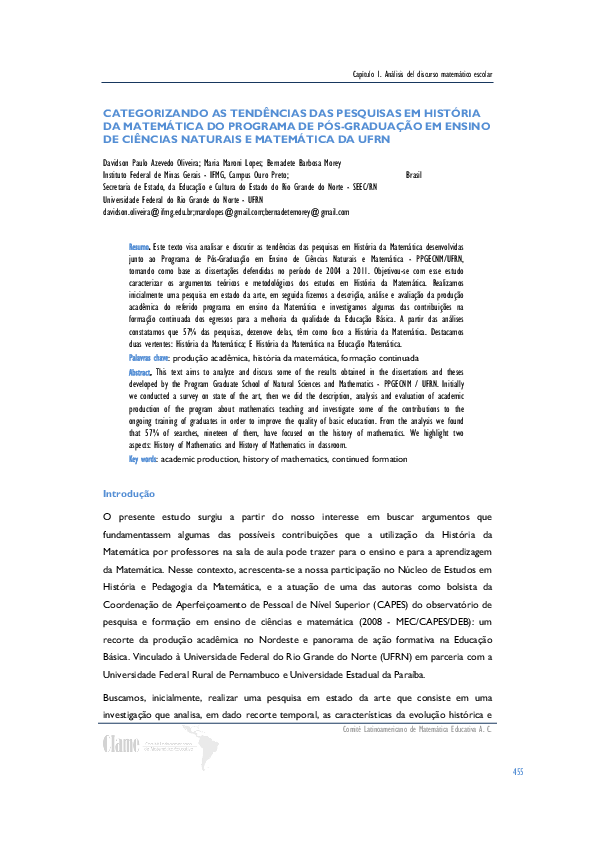 (PDF) Categorizando as tendêcias das pesquisas em história da ...