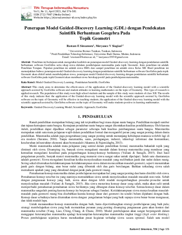 (PDF) Penerapan Model Guided-Discovery Learning (GDL) dengan Pendekatan Saintifik Berbantuan ...