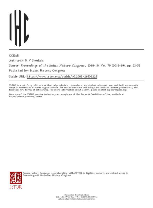 (PDF) Ocean-Imageries and Livelihood: A Reading of the Sangam Poems