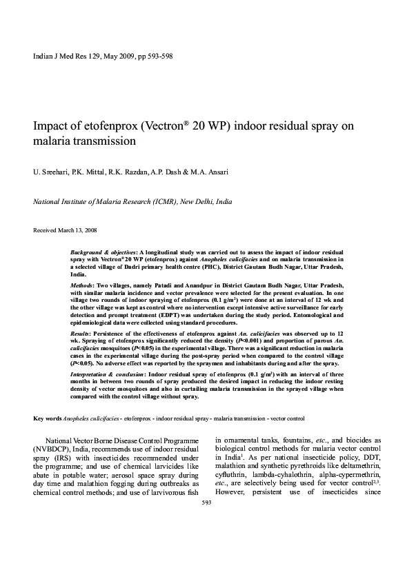 (PDF) National Vector Borne Disease Control Programme