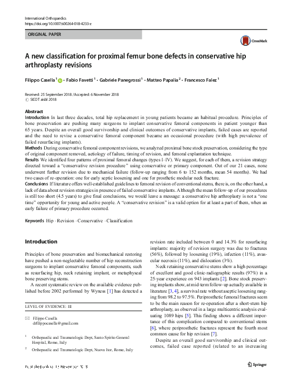 (PDF) A new classification for proximal femur bone defects in ...