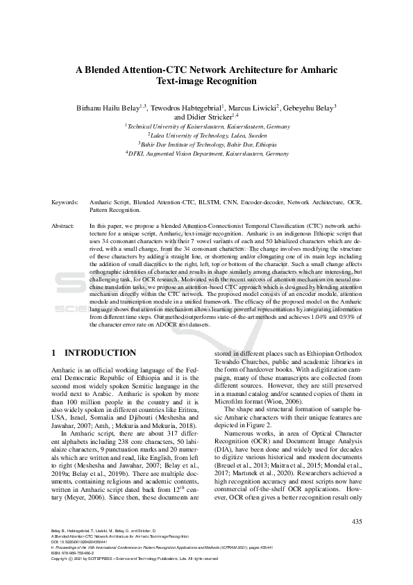 (PDF) A Blended Attention-CTC Network Architecture for Amharic Text-image Recognition