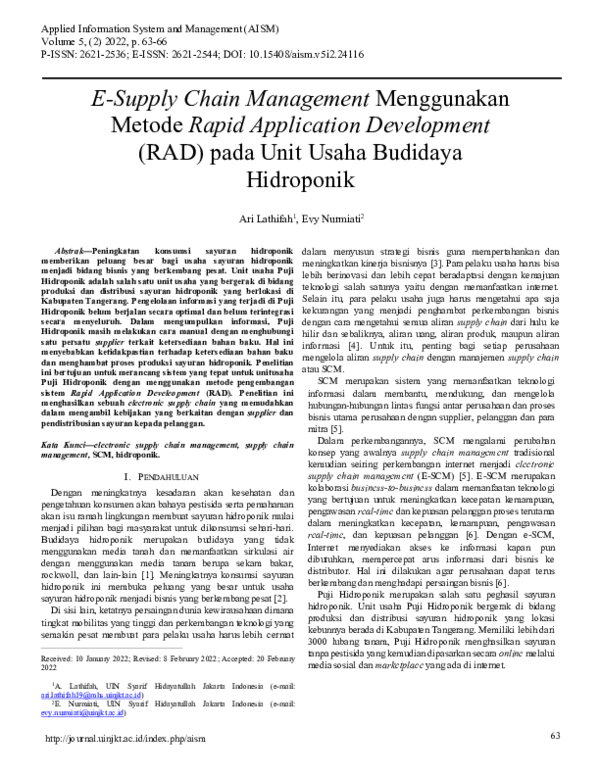 (PDF) E-Supply Chain Management Menggunakan Metode Rapid Application ...