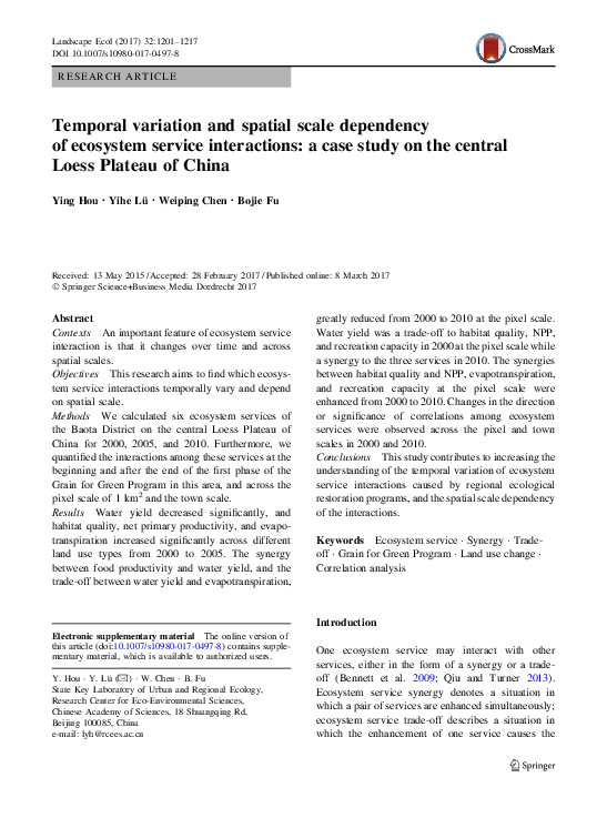 Pdf Temporal Variation And Spatial Scale Dependency Of Ecosystem