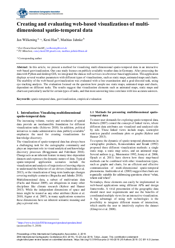 (PDF) Creating and evaluating web-based visualizations of multi-dimensional spatiotemporal data