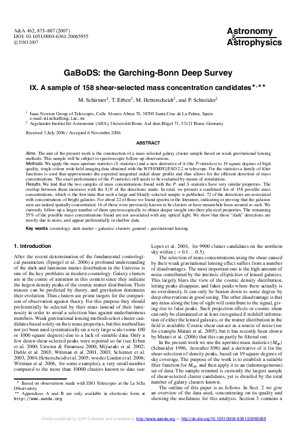 (PDF) GaBoDS: The Garching-Bonn Deep Survey