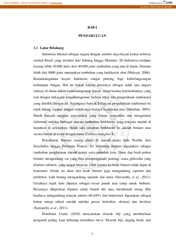 (PDF) AKTIVITAS ANTIBAKTERI EKSTRAK ETIL ASETAT BUAH Cerbera manghas L ...