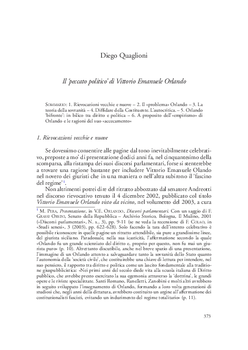(PDF) Il 'peccato politico' di Vittorio Emanuele Orlando