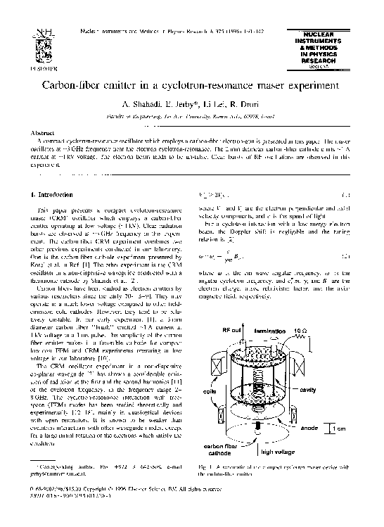 (PDF) Carbon-fiber emitter in a cyclotron-resonance maser experiment