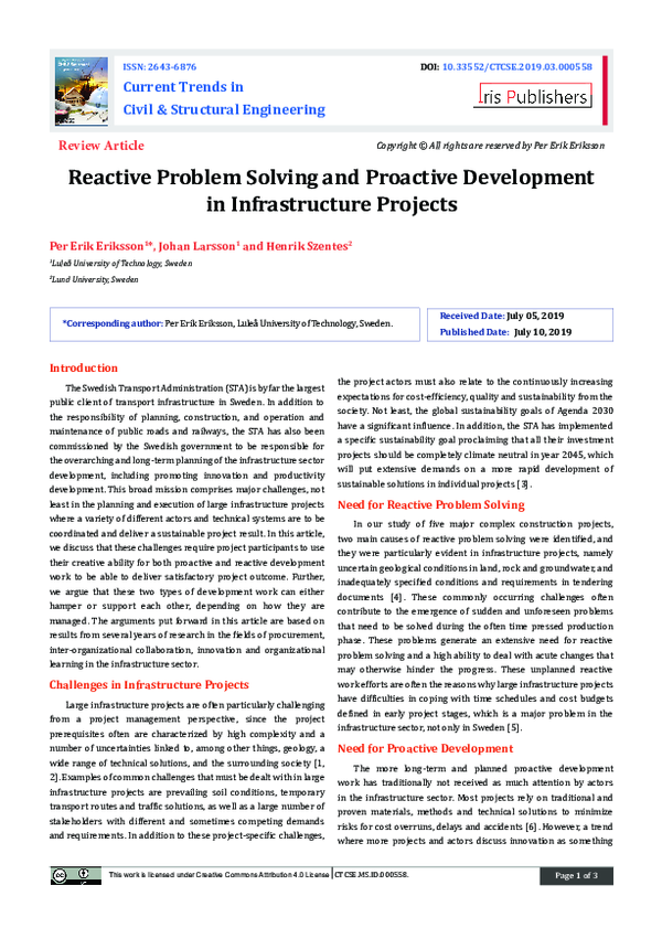 (PDF) Problem solving projects