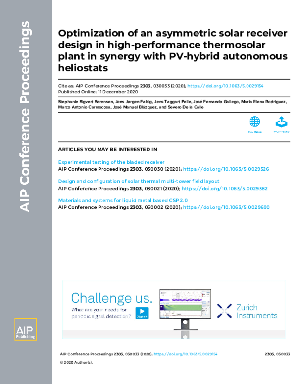 (PDF) Optimization of an asymmetric solar receiver design in high ...