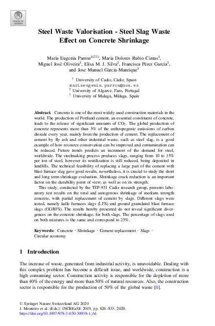(PDF) Steel Waste Valorisation - Steel Slag Waste Effect on Concrete ...