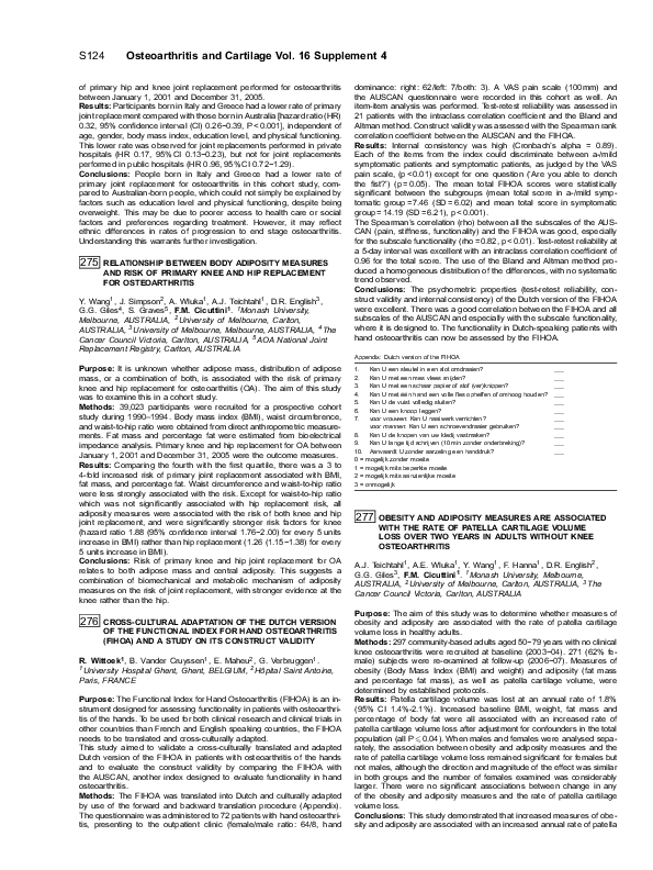 (PDF) 276 Cross-Cultural Adaptation of the Dutch Version of the ...