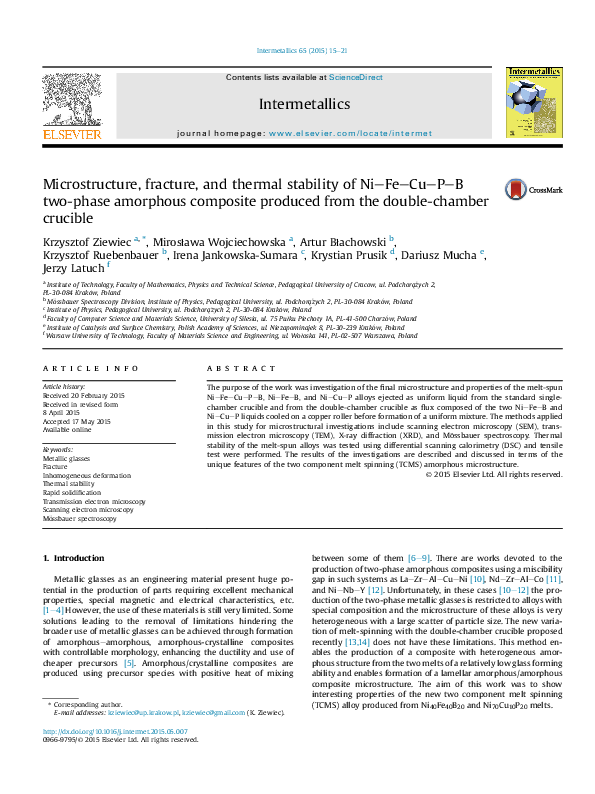 (PDF) Microstructure, fracture, and thermal stability of Ni–Fe–Cu–P–B two-phase amorphous ...