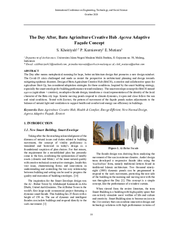 (PDF) The Day After, Batu Agriculture Creative Hub Agcrea Adaptive ...