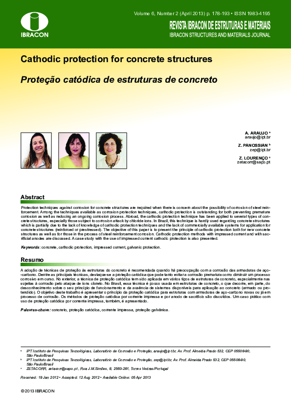 (PDF) Cathodic protection of concrete structures