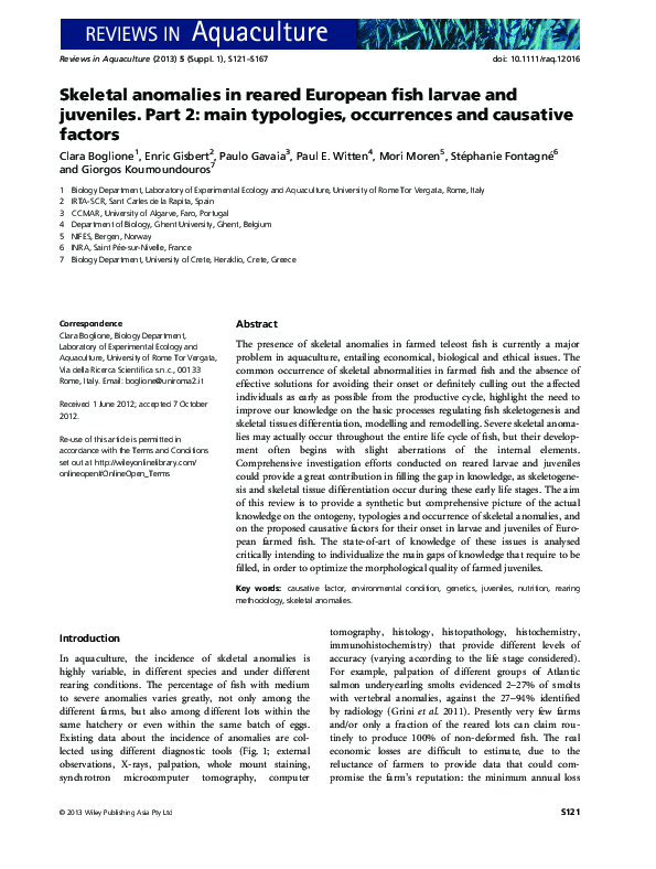 (PDF) Skeletal anomalies in reared European fish larvae and juveniles ...